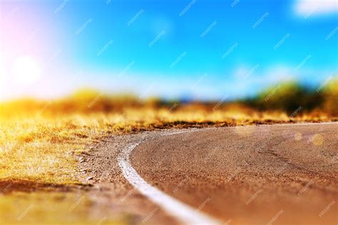 Premium Photo Abstract Detail Curve Country Roadempty Asphalt Rural