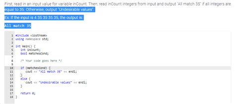 solved first read in an input value for variable in count