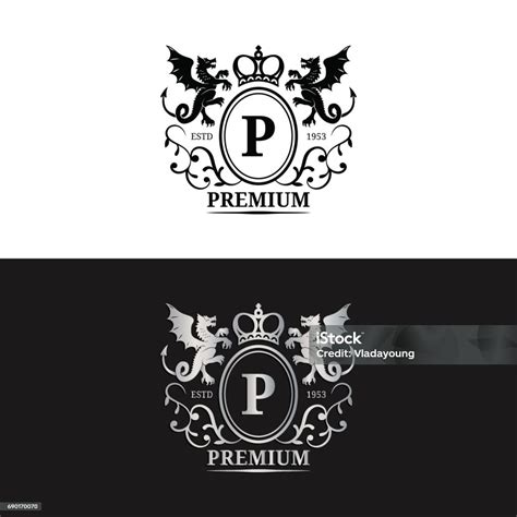 벡터 모노 그램 아이콘 템플릿입니다 호화 스러운 편지 디자인입니다 우아한 빈티지 캐릭터 용 기호 일러스트와 함께입니다 0명에 대한 스톡 벡터 아트 및 기타 이미지 Istock