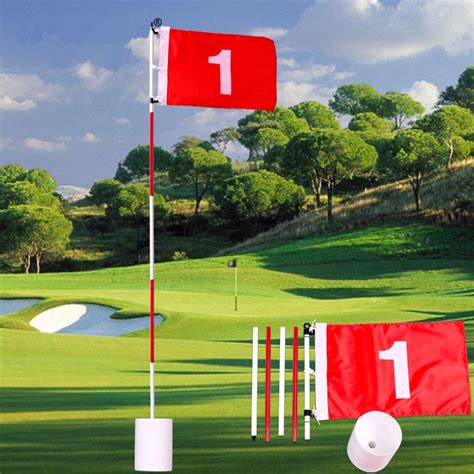 골프 플래그 스틱 6 피트 골프 플래그 컵 야드 프로용 분리형 골프 홀 컵 및 플래그 드라이빙 레인지 녹 방지 유리 섬유 5 섹션 Aliexpress