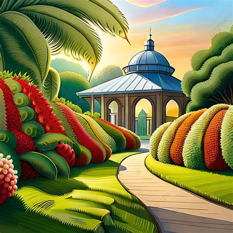 Amazing Garden Ai Background Mosque Garden Ai Illustration Background Image And Wallpaper For