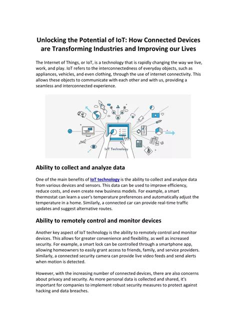 PPT Unlocking The Potential Of IoT How Connected Devices Are Transforming Industries And