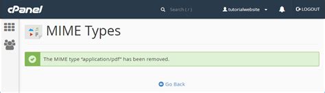 how to add and delete a mime type extension via cpanel server