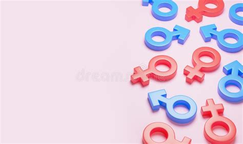 Male And Female Gender Symbols Template With Copy Space For Text For