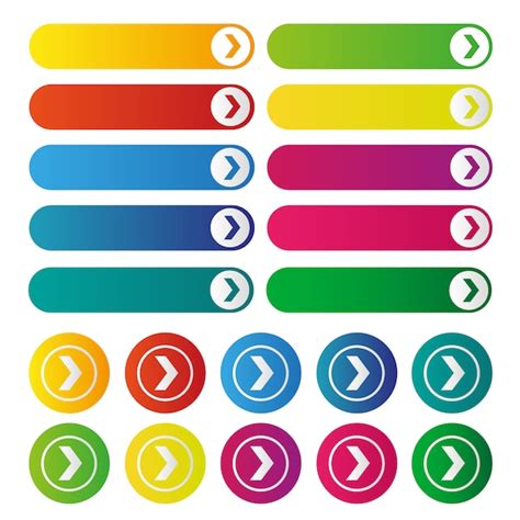 Premium Vector Empty Web Button Set