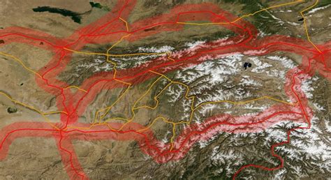Example Of Corridors Main Routes Buffered Red Hatching Extending 30 Download Scientific