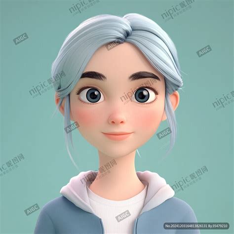 Ai创作图卡通写实人物 仿3d卡通形象 写实人物插画 Cg头像 3d卡通女孩 3d效果女孩 Poly风格 卡通写实漫画人物 写实少女 写实漫画人物 3d人物形象 人物头像插画 人物头像插画女孩