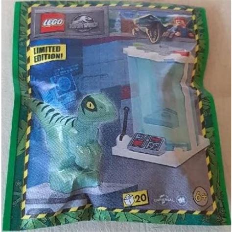 Lego Jurassic World Raptor And Incubator Paper Foil Pack Set 122327