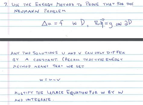 7 Use The Energy Method To Prove That For The