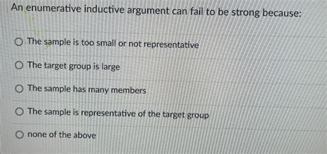 An Enumerative Inductive Argument Can Fail To Be