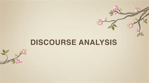 Discourse Analysis Ppt