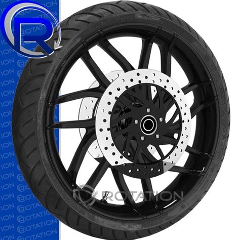 Rise Harley Gloss Black 21 Wheel Mag With Rotors And Tire Baggers Hot