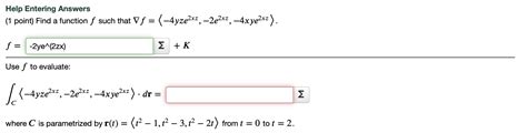 Solved 1 Point Find A Function F Such That Chegg Com