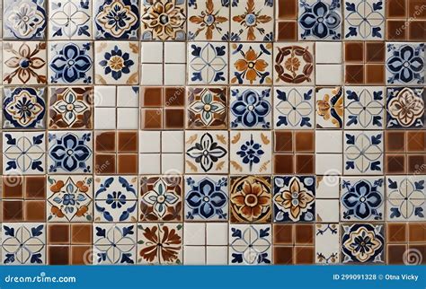 Arbic Ceramic Tile Texture Classic And Old School With 8k Resolution