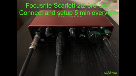 Focusrite Scarlett I Gen Setup And Connect Overview YouTube