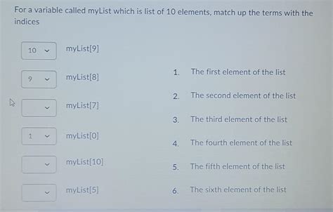 Solved For Variable Called Mylist Which Is List Of 10