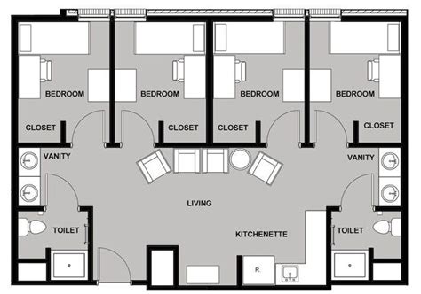 Single Dorm Room Dimensions