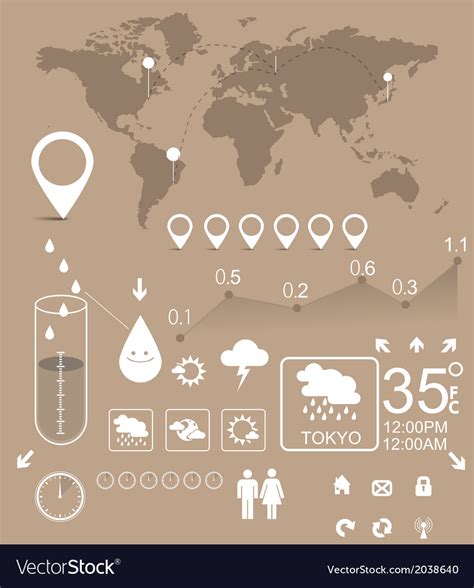 Weather Infographic Royalty Free Vector Image Vectorstock