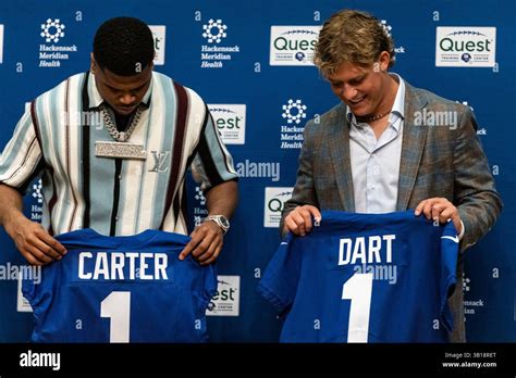 New York Giants First Round Draft Picks Abdul Carter Left And Jaxson