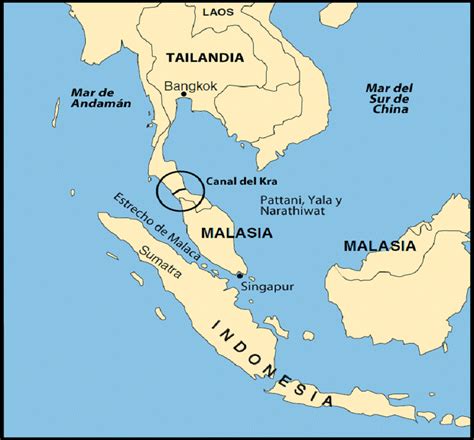 Kra Isthmus Map Isthmus Of Kra