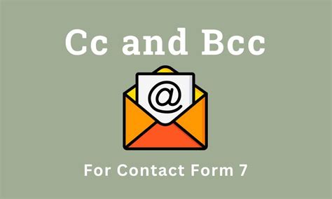 Contact Form 7 Email Add Additional Headers Bcc Cc Reply To To