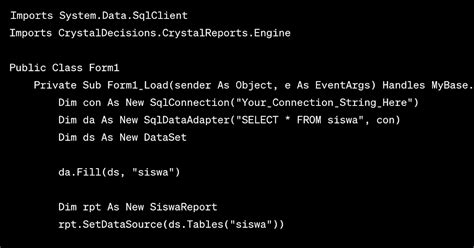 Visual Basic Membuat Laporan Data Siswa ~ Omfiki Id