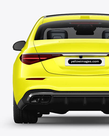 Luxury Car Mockup Back View Psd 114400 Yellow Images