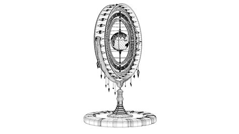 🪄 Magical Fantasy Animated Gyroscope Low Poly 3d Model・ Stl File For 3d