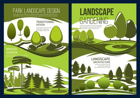 Landscape Design Garden Green Tree And Lawn 16141710 Vector Art At Vecteezy