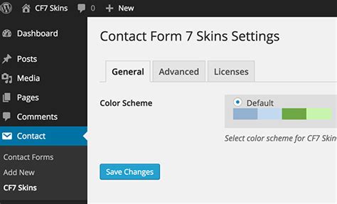 CF7 Skins Settings CF7 Skins