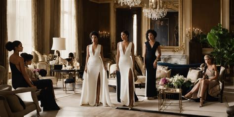 Lexica A Group Of Wealthy Elegant Well Dressed Women Black White