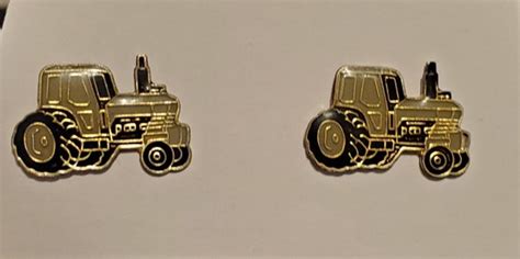 Vintage Enamel Pins Tractor John Deere Farm Gem