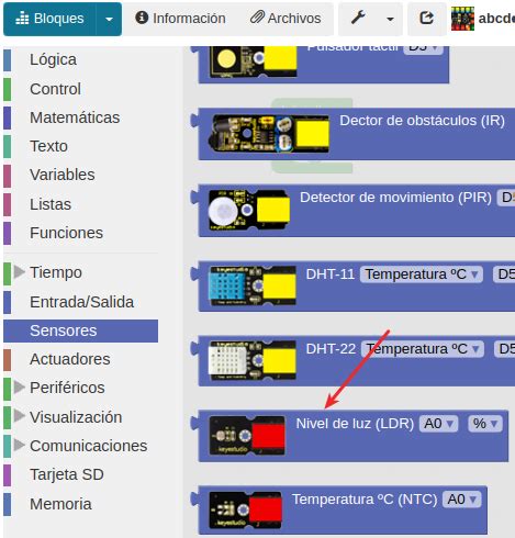 A Sensor LDR Mis Notas Sobre Programacion Easy Plug