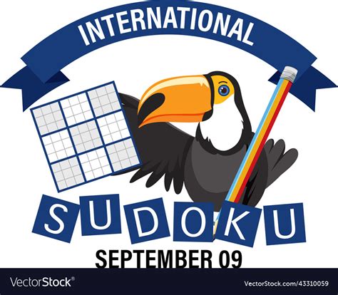 International Sudoku Day Banner Design Royalty Free Vector