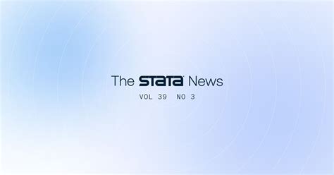 Stata News Volume 39 Number 3 Statacorp Llc