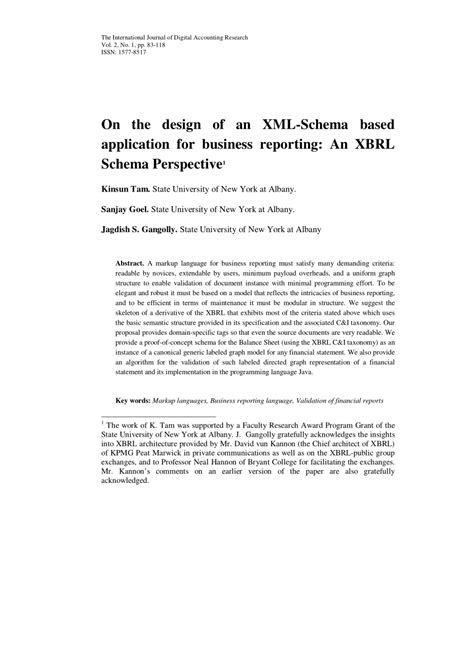 Pdf On The Design Of An Xml Schema Based Application For Business