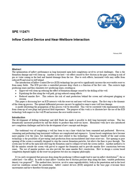 Inflow Control Device And Near Wellbore Interaction Pdf Viscosity Home And Garden
