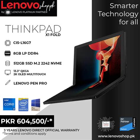Lenovo Thinkpad X Fold Intel Core I L G Gen Lenovoshop Pk