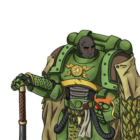 Warhammer 40k Salamander Chaplain By Waruhameru40kart On Deviantart