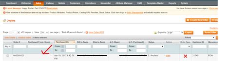 magento 1 8 how to add purchased from store in programmatically