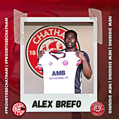 Chatham Town Sign Alex Brefo Chatham Town Fc
