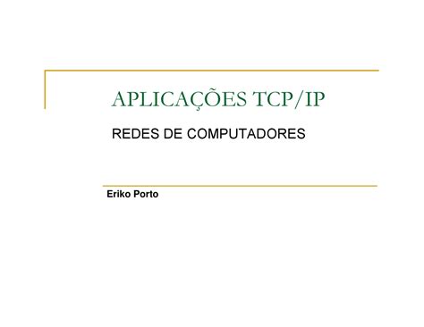 Aplicações TCP IP Parte Apuntes Informática Docsity