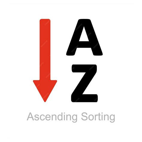 Premium Vector Ascending Sorting