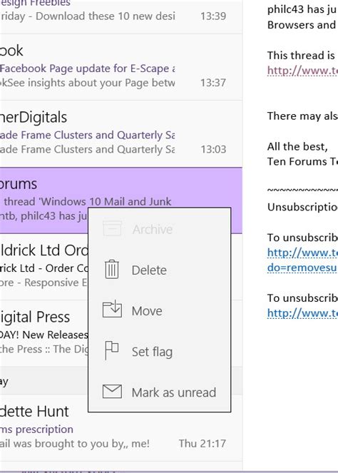 Windows 10 Mail And Junk Mail Solved Windows 10 Forums