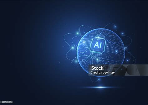 추상 인공 지능 글로벌 네트워크 연결 디지털 기술 Lline 글로벌 비즈니스의 구성 개념 벡터 일러스트 레이 션 3차원 형태에 대한 스톡 벡터 아트 및 기타 이미지 Istock