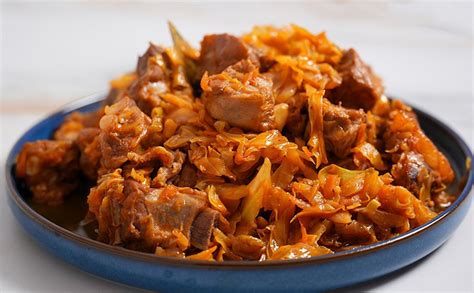Тушеная капуста с ребрышками Проверенный рецепт из советской кулинарной книги