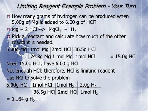 PPT Limiting Reagent PowerPoint Presentation Free Download ID 3559348