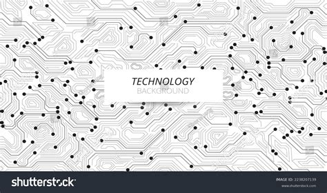 Circuit Board Electronic Hitech Patterntechnology Black Stock Vector Royalty Free 2238207139