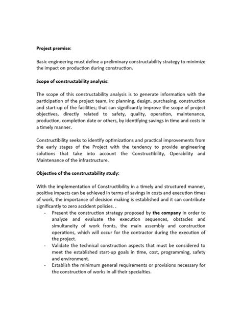 Constructability Summary Download Free Pdf Transport Instrumentation