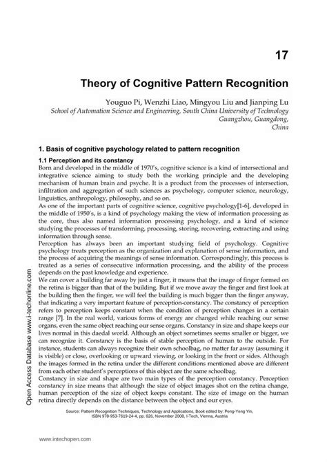 Pdf Theory Of Cognitive Pattern Recognition Pdfs5795pdf · Theory Of